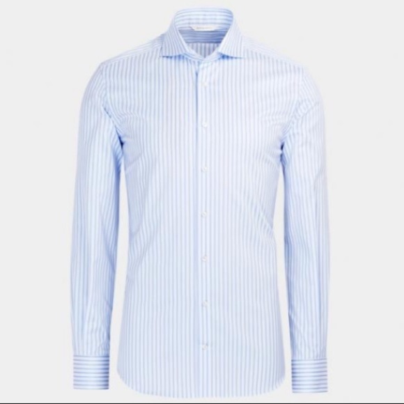 Suitsupply | Shirts | Suitsupply Light Blue Extra Slim Fit Striped ...
